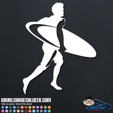 Surfer Dude Vinyl Car Decal Sticker | Surfing Decals