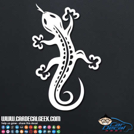 Tribal Lizard Vinyl Car Window Decal Sticker | Reptile Decals