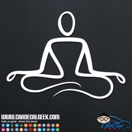 Zen Yoga Pose Car Window Decal Sticker Graphic