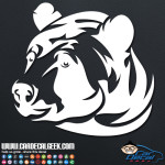 Bear Head Car Window Decal Sticker Graphic | Hunting Decals
