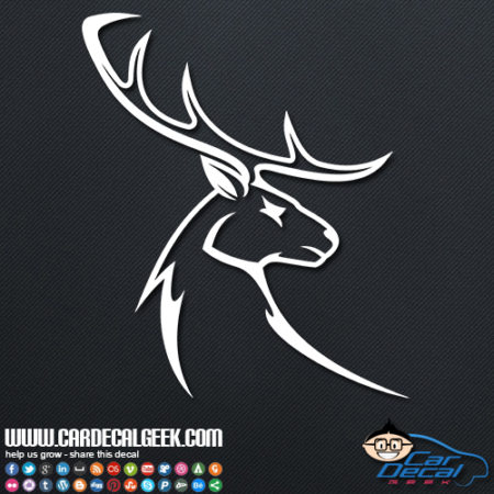 Deer Buck Head Car Truck Decal Sticker | Hunting Decals