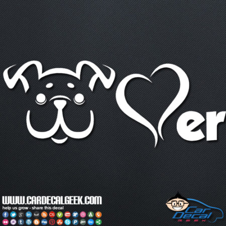 Dog Lover Vinyl Car Window Decal Sticker | Pet Decals