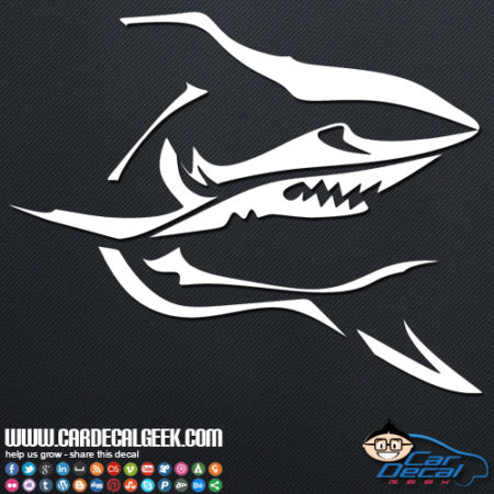 Menacing Shark Car Window Decal Sticker | Wildlife Decals