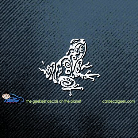 Tribal Frog Car Window Decal Sticker | Wildlife Decals