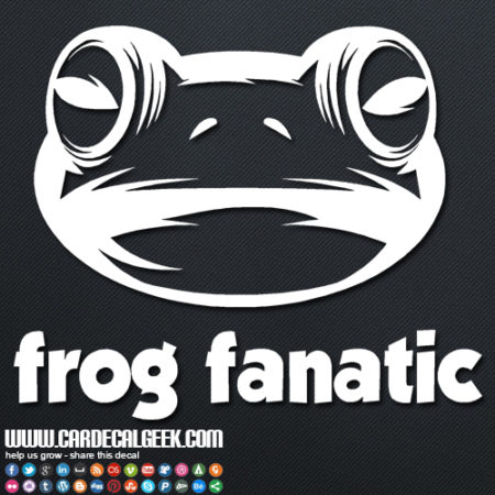 Frog Fanatic Car Decal Sticker | Wildlife Decals
