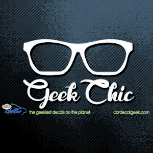 Geek Chic Car Window Vinyl Decal Sticker | Geek Decals
