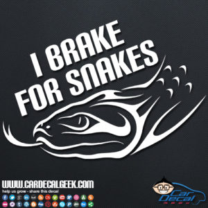 I Brake for Snakes Car Decal Sticker | Reptile Decals