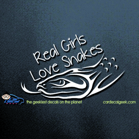 Real Girls Love Snakes Decal Sticker | Reptile Decals