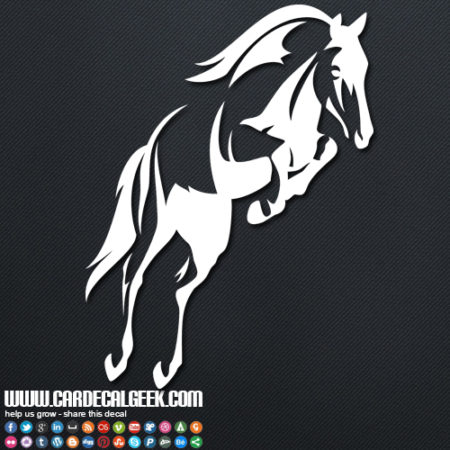 Jumping Horse Car Window Decal Sticker | Animal Decals