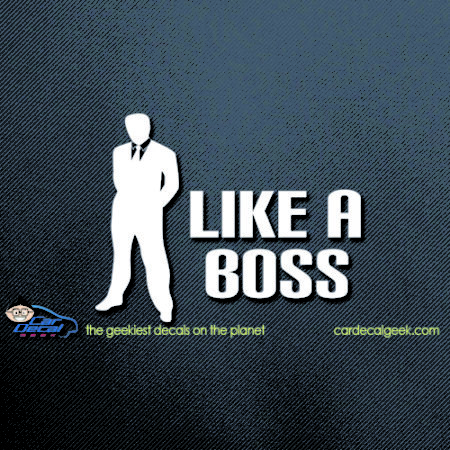 Like a Boss Car Window Decal Sticker | Decals for Guys