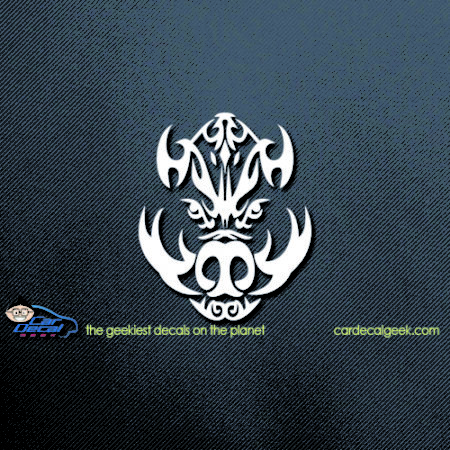 Tribal Boar Head Car Window Vinyl Decal Sticker | Hunting Decals