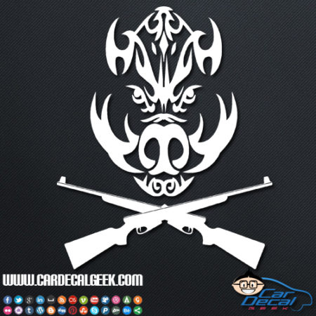 Boar Hunting Car Window Decal Sticker | Hunting Decals