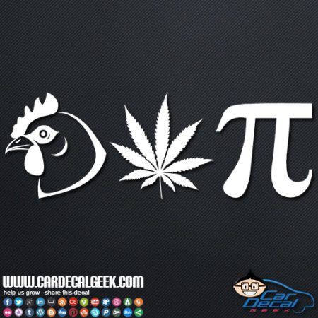 Chicken Pot Pie Car Decal Sticker | Marijuana Decals | Funny Decals