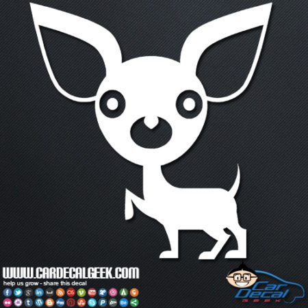 Freaking Cute Chihuahua Dog Car Window Decal Sticker | Dog Decals