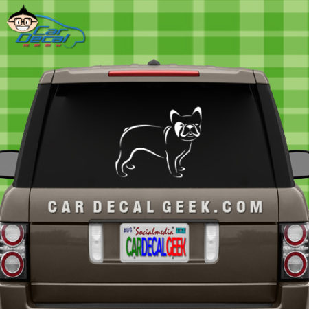 French Bulldog Car Window Vinyl Decal Sticker | Dog Decals