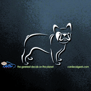 French Bulldog Car Window Vinyl Decal Sticker | Dog Decals
