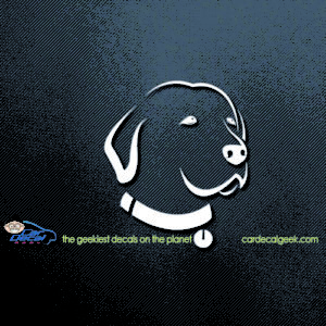 Cool Lab Head Car Vinyl Decal Sticker | Dog Decals