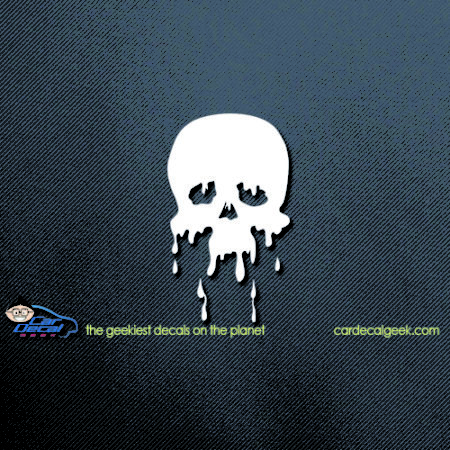 Melting Skull Vinyl Car Window Decal Sticker | Skull Decals