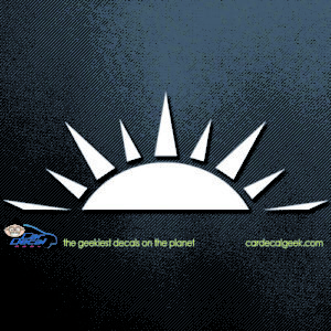 Setting Sun Car Window Vinyl Decal Sticker | Tropical Decals