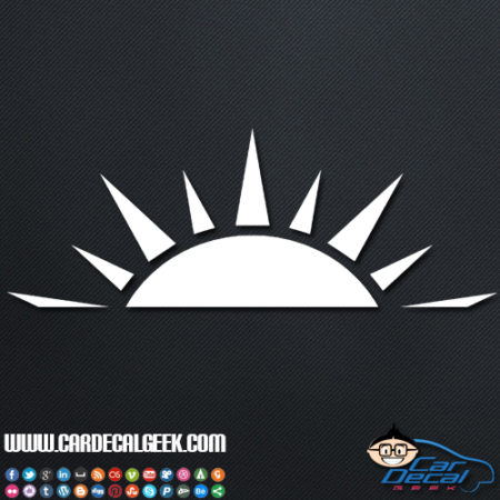 Setting Sun Car Window Vinyl Decal Sticker | Tropical Decals