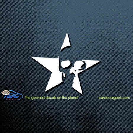Awesome Star Skull Vinyl Car Window Decal Sticker