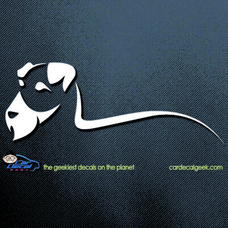 Awesome Terrier Dog Car Window Vinyl Decal Sticker | Dog Decals