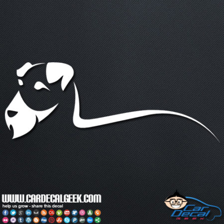 Awesome Terrier Dog Car Window Vinyl Decal Sticker | Dog Decals