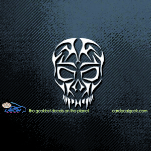 Freaky Tribal Skull Vinyl Car Window Decal Sticker | Skull Decals