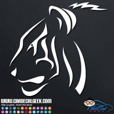 Cool Tribal Tiger Face Car Window Decal Sticker | Wildlife Decals