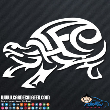 Tribal Turtle Vinyl Car Window Decal Sticker | Reptile Decals Stickers