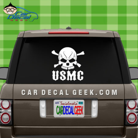 USMC Marines Skull Car Window Decal Sticker | Military Decals