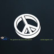 Peace Sign Symbol Flowers Car Window Decal Sticker Graphic