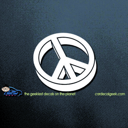 3D Peace Sign Vinyl Car Window Windshield Decal Sticker