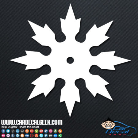 Chinese Throwing Star Car Window Vinyl Decal Sticker | Martial Arts Decals