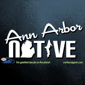 Ann Arbor Native Car Window Decal Sticker | Michigan Decals