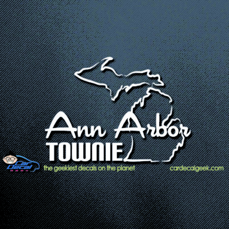 Ann Arbor Townie Vinyl Car Window Decal Sticker | Michigan Decals