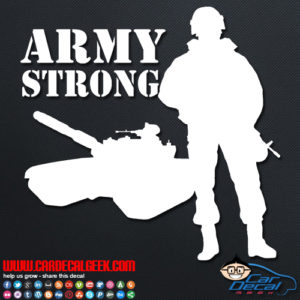 Army Strong Car Window Vinyl Decal Sticker | Military Decals