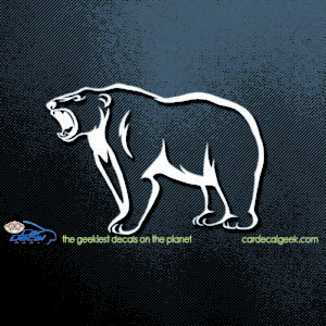 Growling Bear Car Window Vinyl Decal Sticker | Wildlife Animal Decals