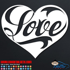 Love in the Heart Car Window Decal Sticker | Love Decals