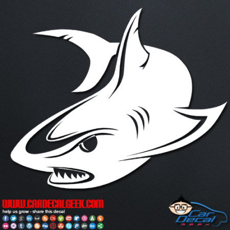 Awesome Mean Shark Car Window Vinyl Decal Sticker Graphic