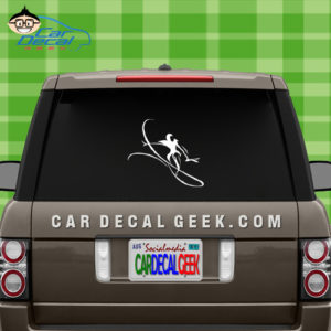 Abstract Surfer Guy Car Window Decal Sticker | Surfing Decals