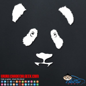 Adorable Panda Face Vinyl Car Decal Sticker | Animal Decals