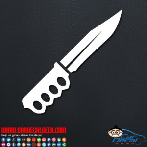 Brass Knuckle Weapon Knife Car Decal Sticker