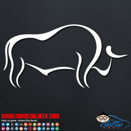 Bull Car Window Decal Sticker | Animal Decals