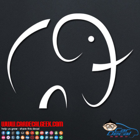 Fun Elephant Car Truck Window Decal Sticker Graphic