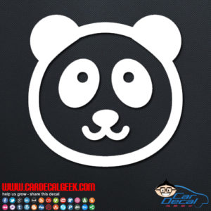 Super Cute Panda Bear Face Vinyl Decal Sticker Graphic