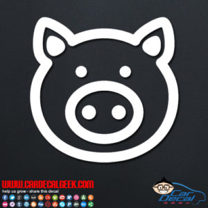 Cute Pig Car Vinyl Decal Sticker Graphic| Animal Decals