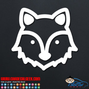 Cute Wolf Face Vinyl Decal Sticker Graphic | Animal Decal