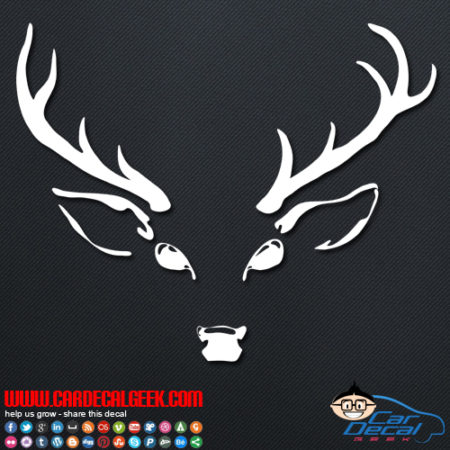 Deer Head Hunting Vinyl Decal Window Sticker | Hunting Decals