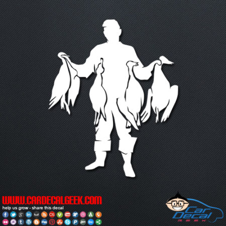 Duck Hunter Vinyl Decal Window Sticker | Hunting Decals